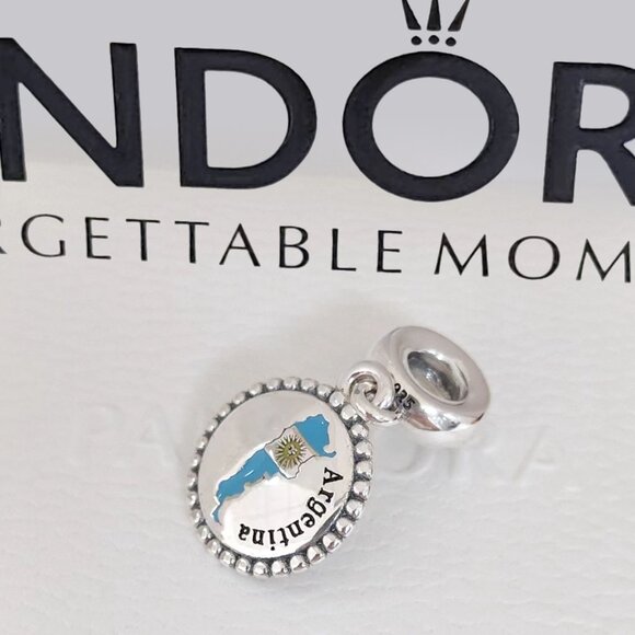 Pandora | Jewelry | Pandora Argentina Flag Map Exclusive Travel Dangle ...